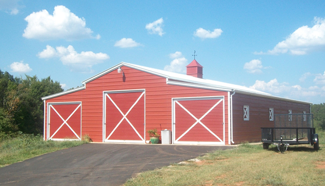 48x61x14 Raised Center Aisle Metal Barn