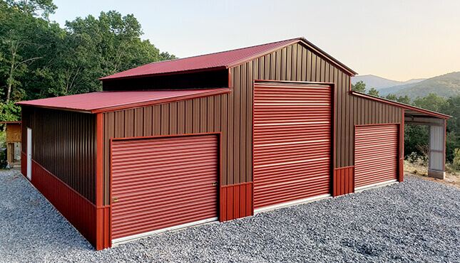 54 x 36 Vertical Roof Drop-Down Barn | 54 x 36 Metal Barn Prices