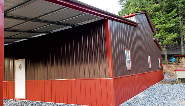 54 x 36 Vertical Roof Drop-Down Barn | 54 x 36 Metal Barn Prices